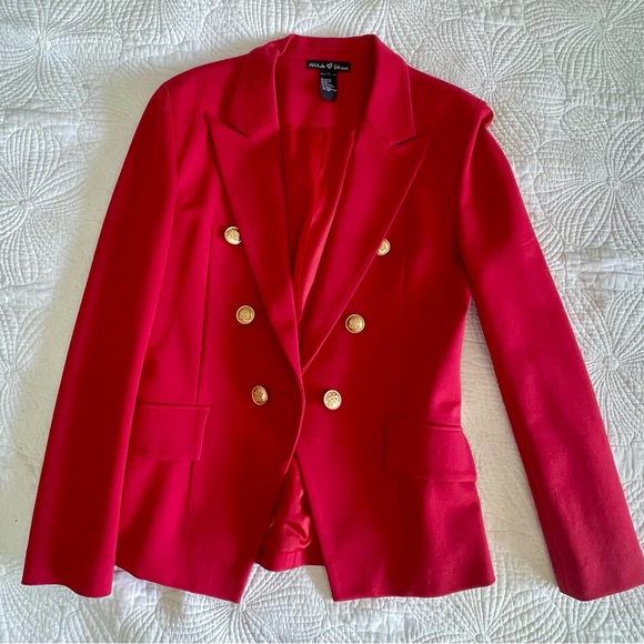 Attitude Unknown | Jackets & Coats | Bold Red Blazer With Gold Accents ...